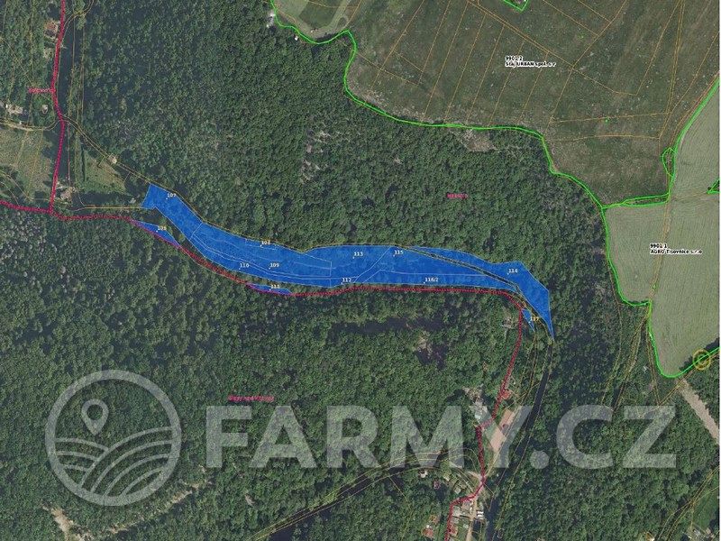 Prodej pole 18220 m², Štěchovice - Masečín • Sreality.cz
