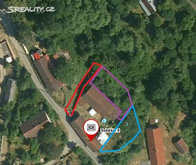 Prodej stavebního pozemku 1068 m², Soběšín • Sreality.cz