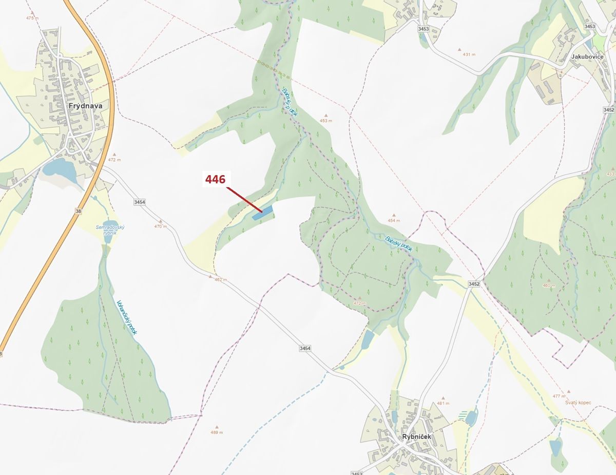 Dražba lesa 2282 m², Habry • Sreality.cz