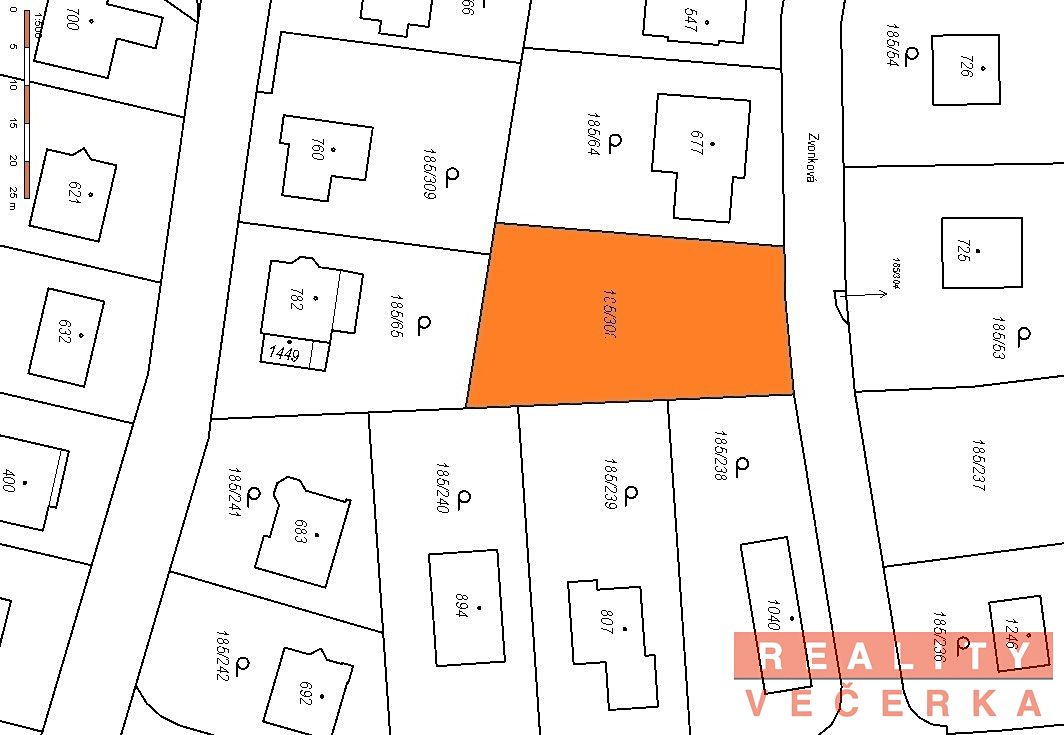 Prodej stavebního pozemku 898 m², Zvonková, Chýně • Sreality.cz