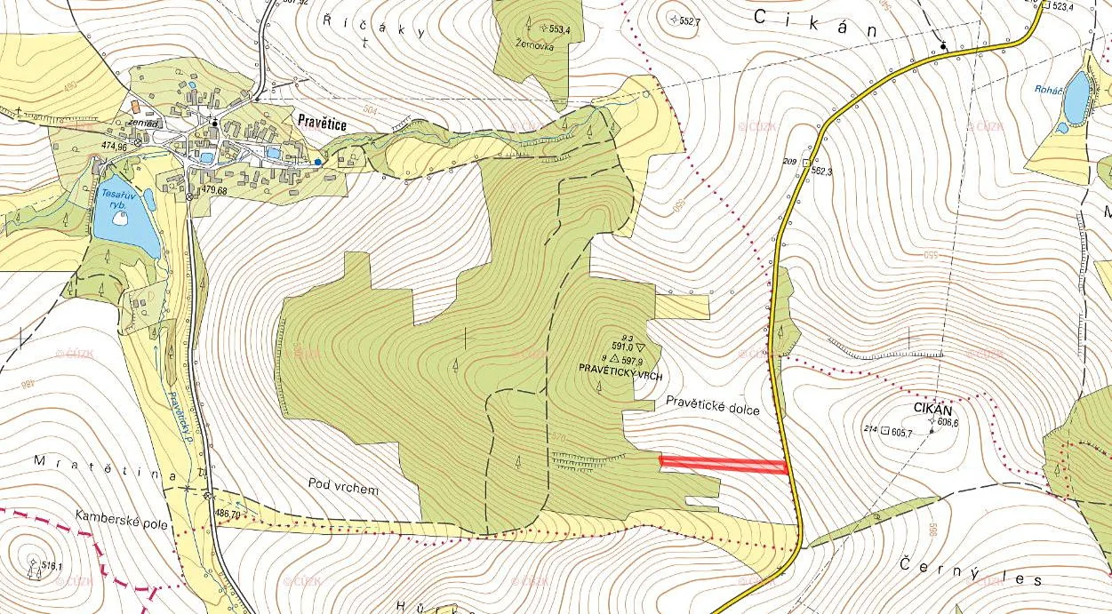 Prodej podílu 3/4 pole 22280 m², Načeradec - Daměnice • Sreality.cz