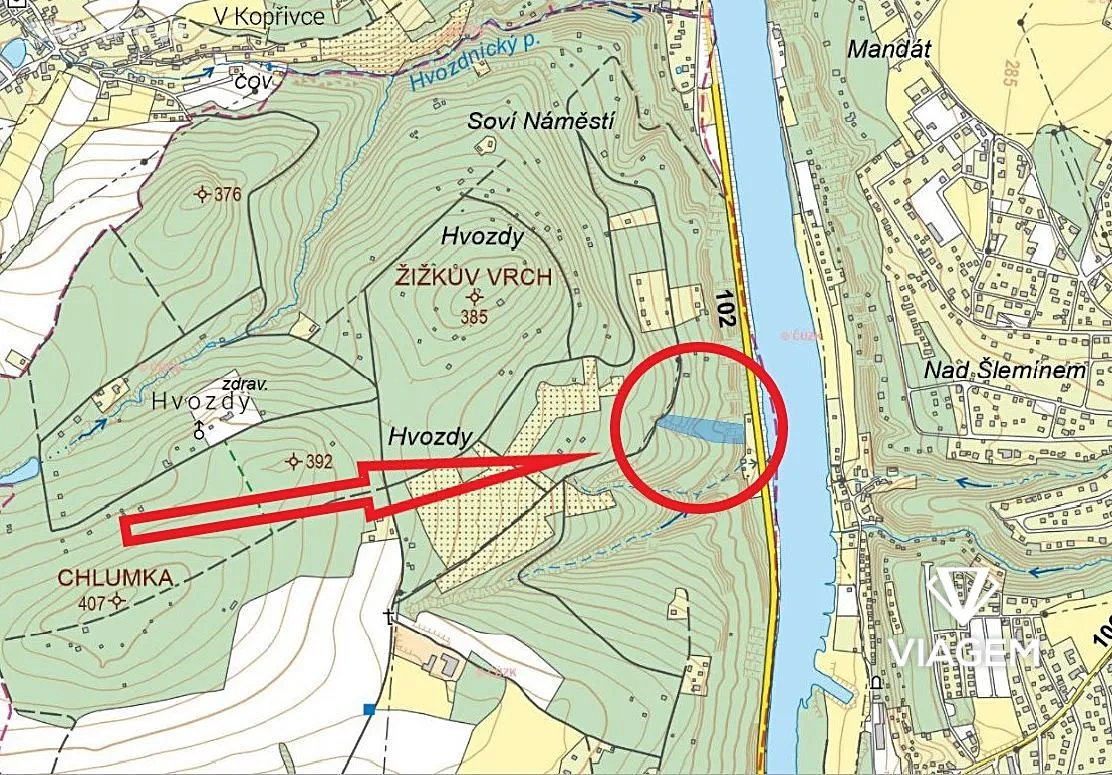Prodej zahrady 7589 m², Štěchovice - Masečín • Sreality.cz