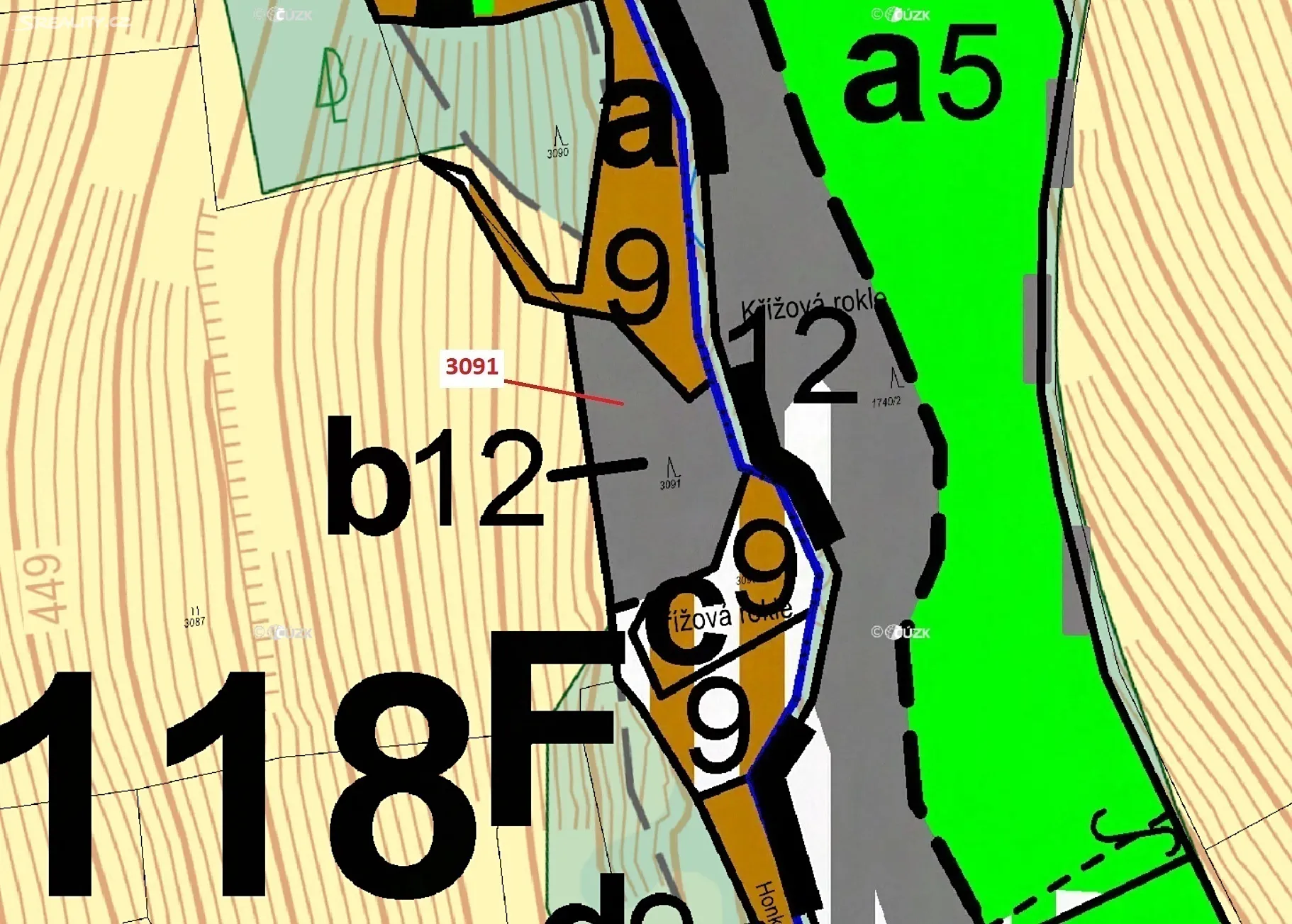 Dražba lesa 1964 m², Benešov u Semil • Sreality.cz
