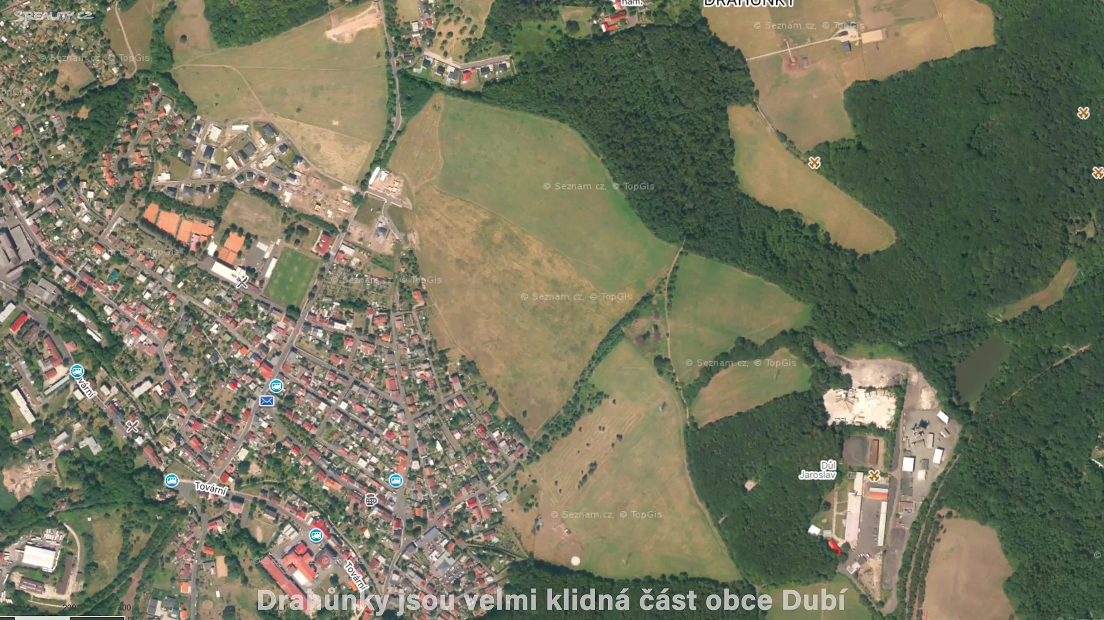 Prodej stavebního pozemku 871 m², Švermova, Dubí - Drahůnky • Sreality.cz