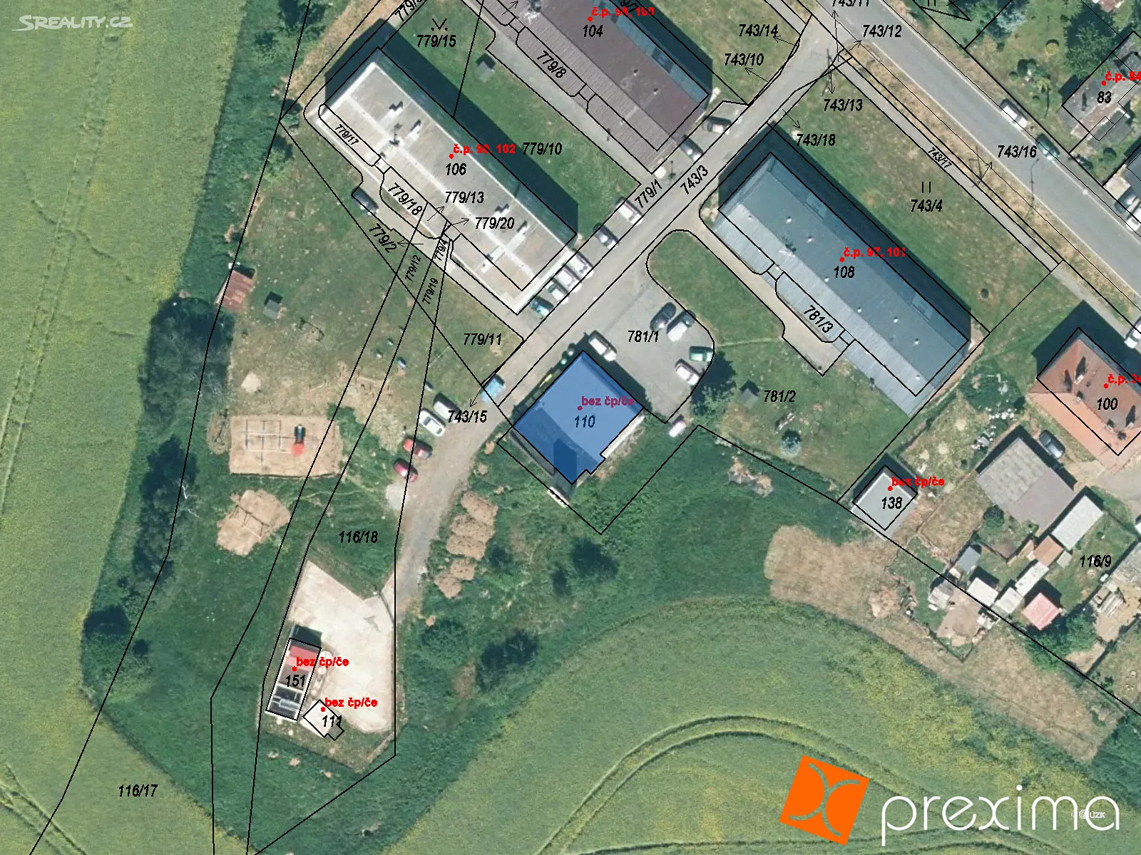 Prodej podílu 6943/500000 specifického typu nemovitosti 193 m², Štědrá ...