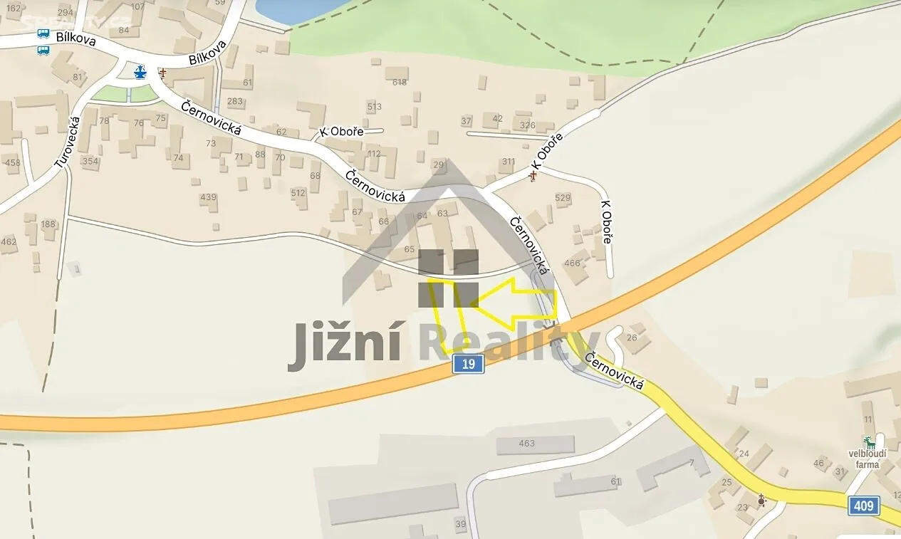 Prodej zahrady 1274 m², Černovická, Chýnov • Sreality.cz