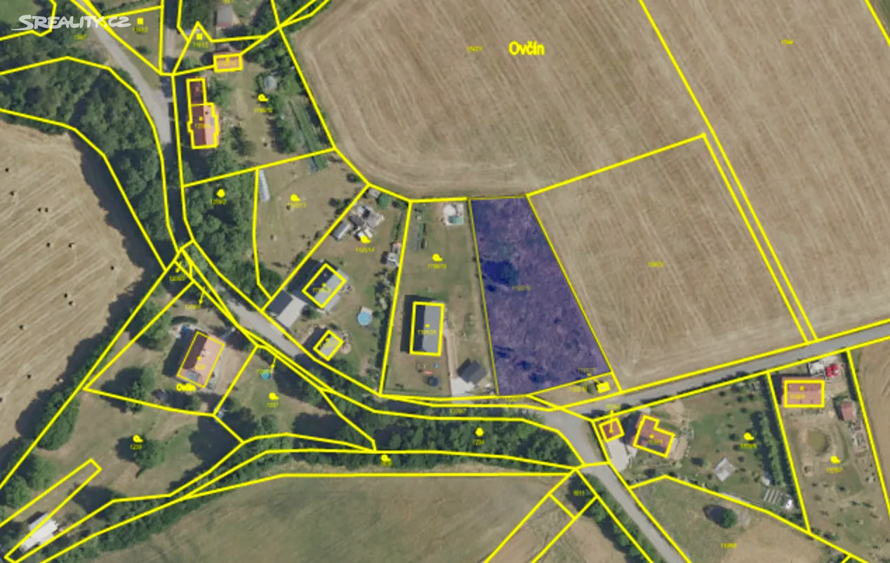 Prodej stavebního pozemku 2172 m², Křešínská, Jince • Sreality.cz